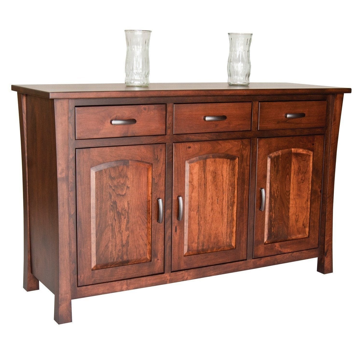 Amish Woodbury Low Base Three Door Buffet – The Amish House